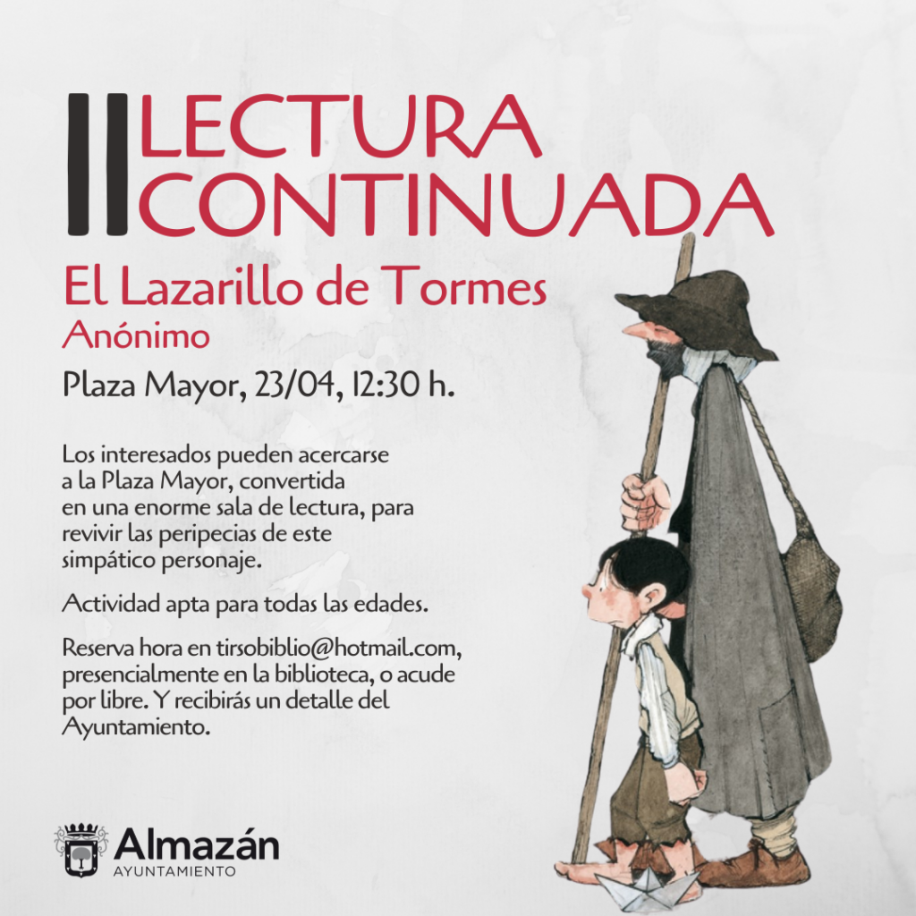 II Lectura Continuada - Día del Libro - Ayuntamiento de Almazán